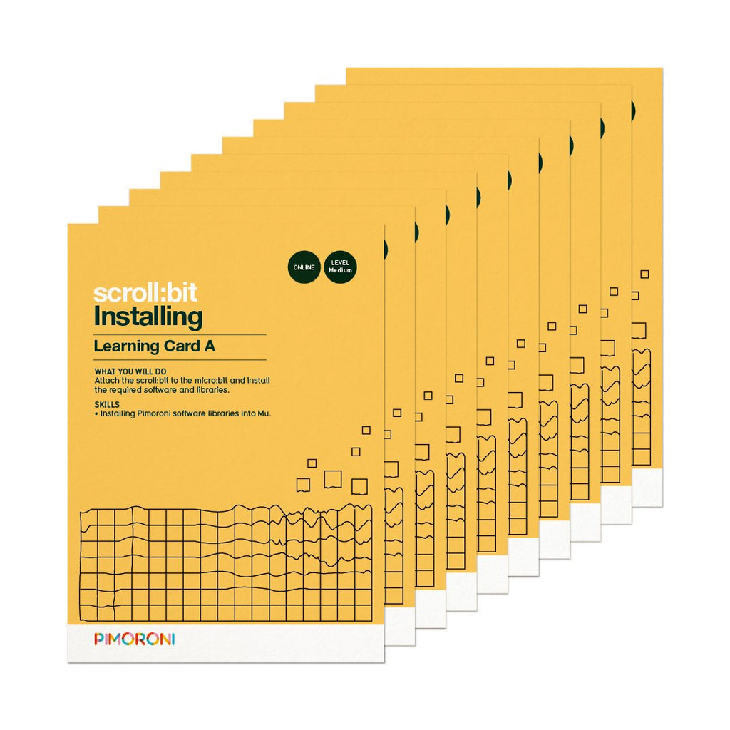 Scrollbit Micropython Learning Cards Pimoroni